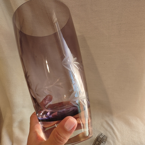 Accents | Mid Century Amethyst Tarnow Etched Poland Crystal Art Glass ...